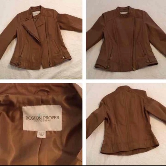 Boston Proper | Jackets & Coats | Boston Proper Leather Jacket | Poshmark